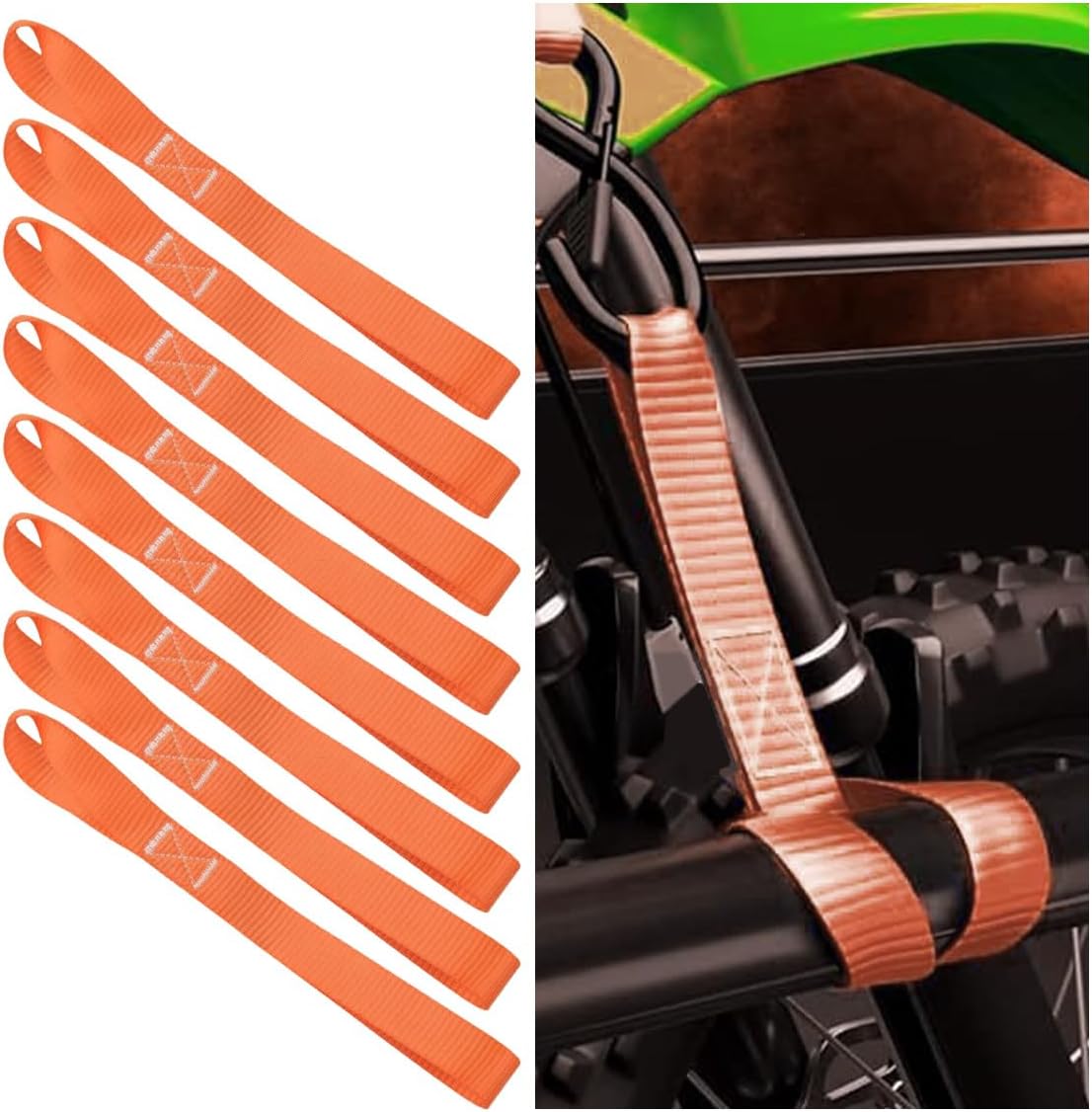 Amazon.com: 8PCS Soft Loop Tie Down Straps, 1800Lbs Load Capacity ...