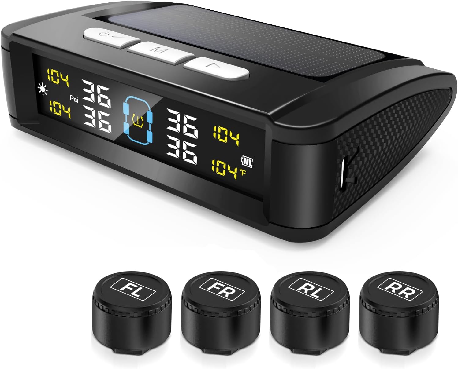 Amazon.com: Tire Pressure Monitoring System - TPMS Solar Charge Tire ...
