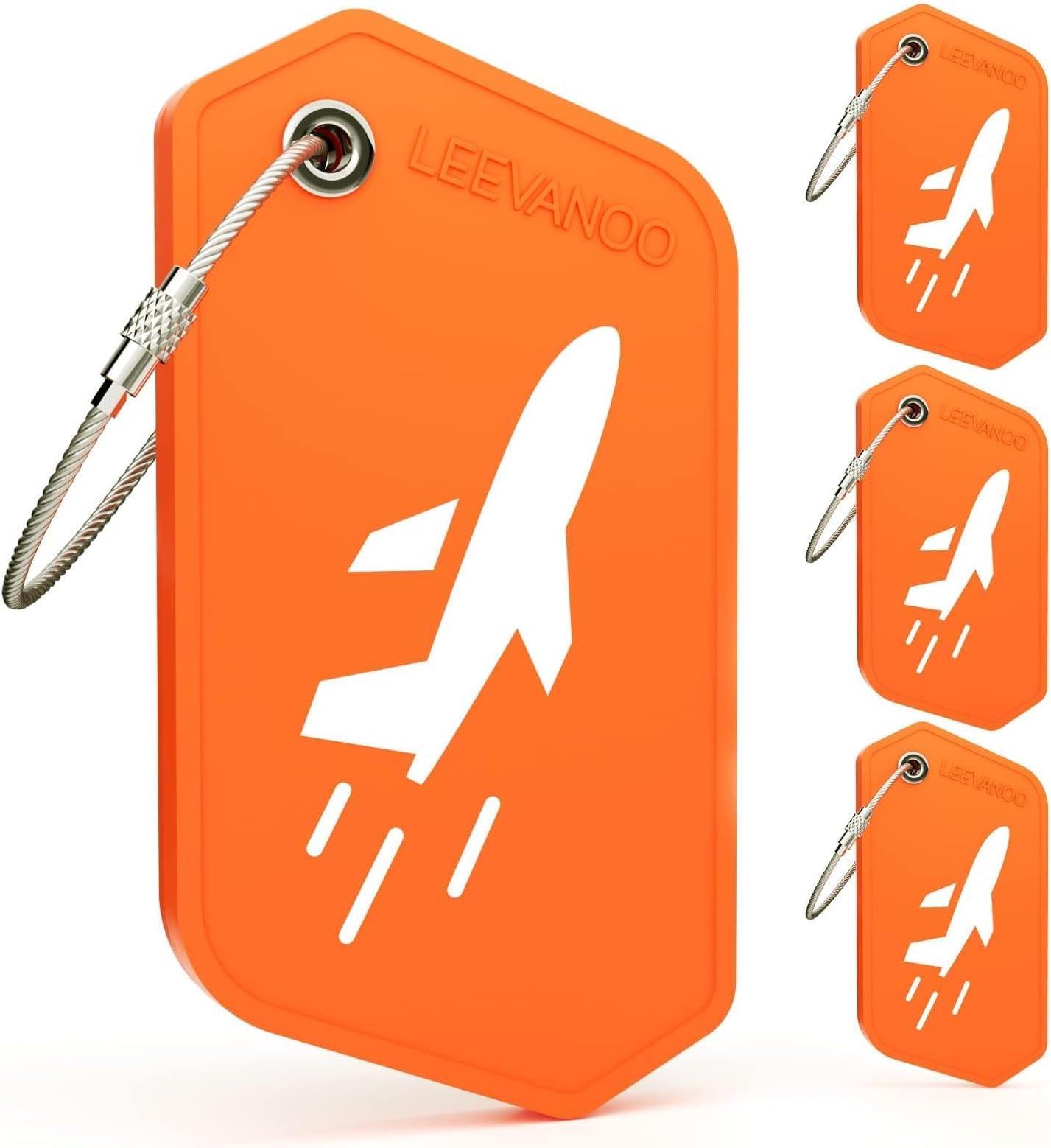 Amazon.com: leevanoo Silicone Luggage Tag, 4 Pack Travel Suitcase Tags ...