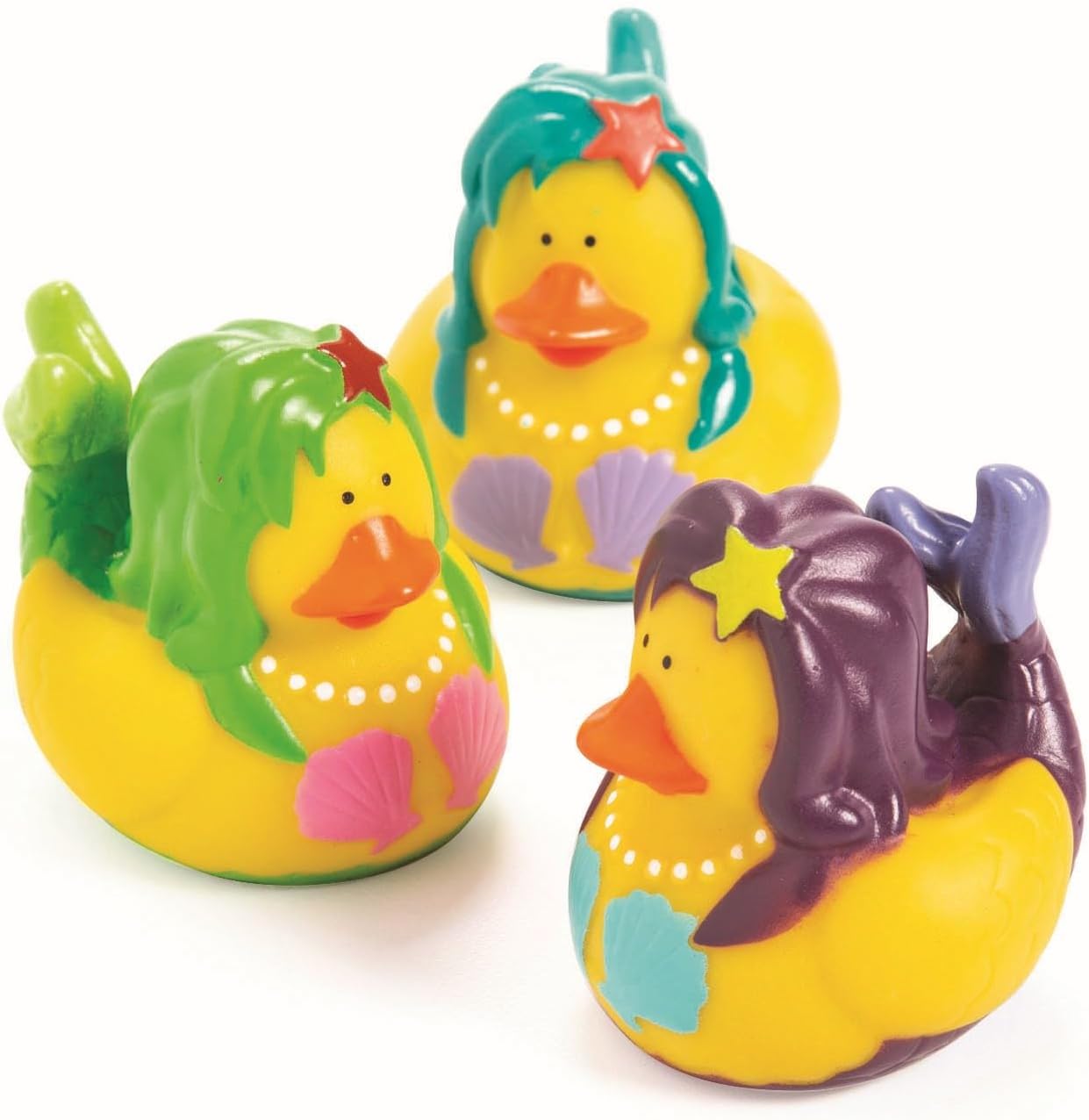 Amazon.com: Fun Express Mermaid Ducks - Toys - Character Toys - Rubber ...