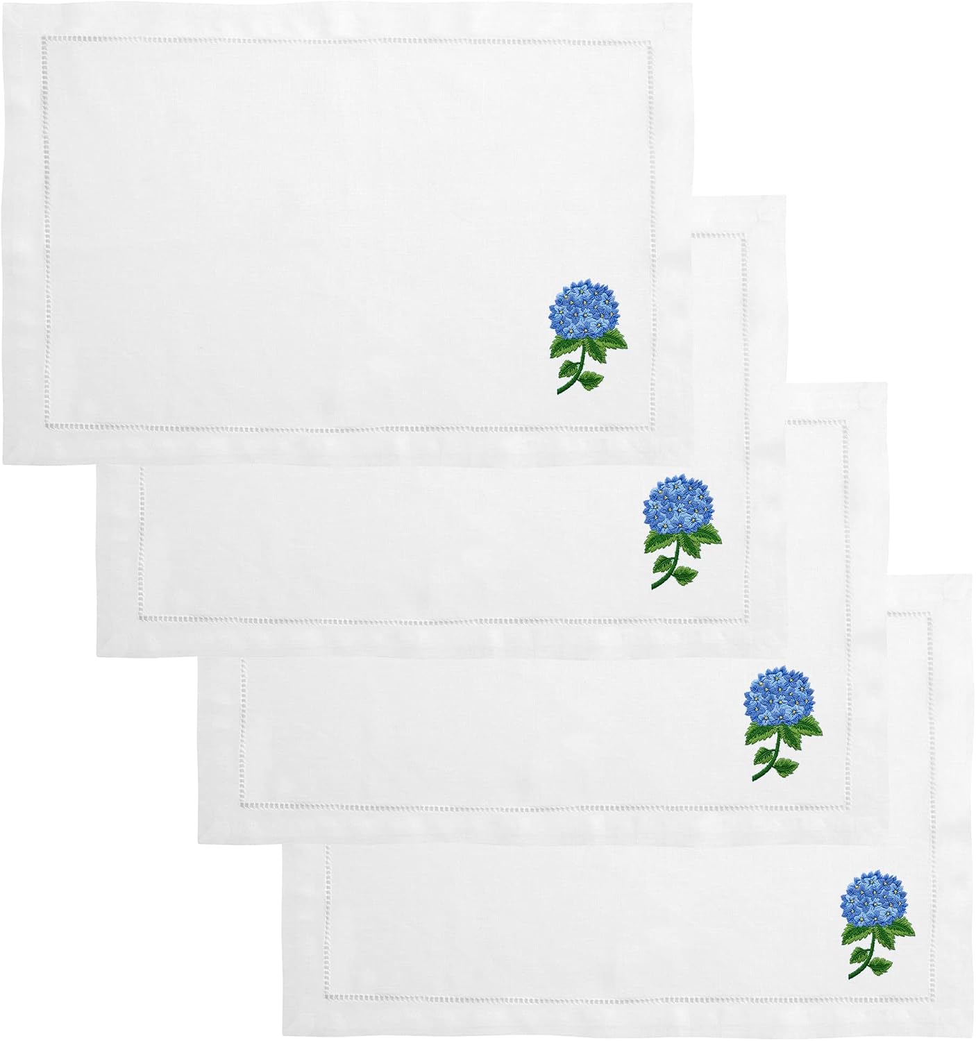 Amazon.com: HCRAFT Embroidered Cotton Placemats, Cloth Placemats Set of ...