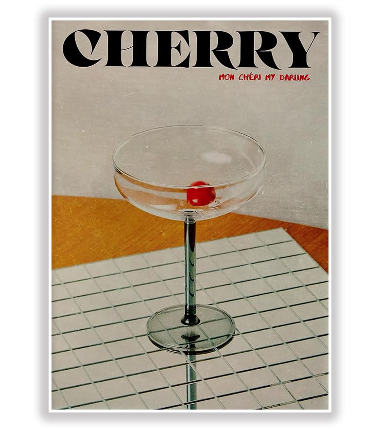Amazon.com: Generic Cherry Poster, Retro Wall Art, 70s Poster ...