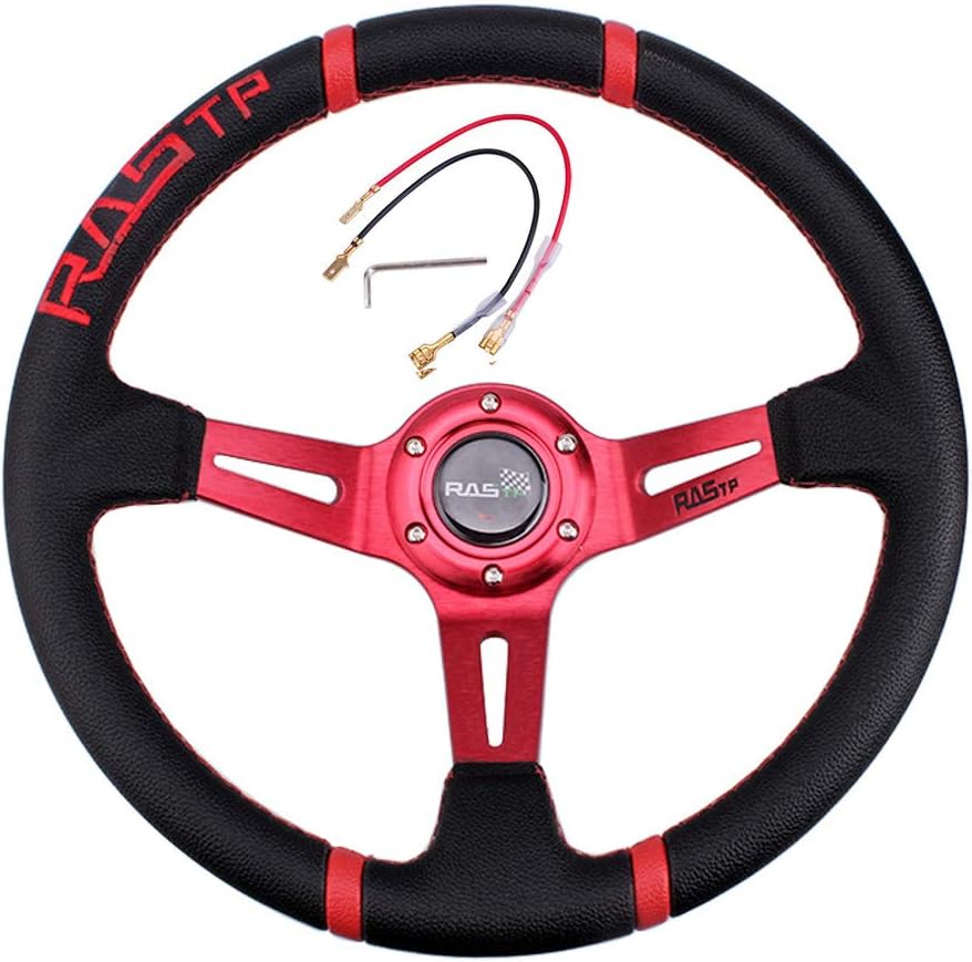 Amazon.com: RASTP Universal Racing Steering Wheel,Deep Dish Steering ...