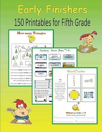 Amazon.com: Early Finishers: 150 Printables for Fifth Grade ...