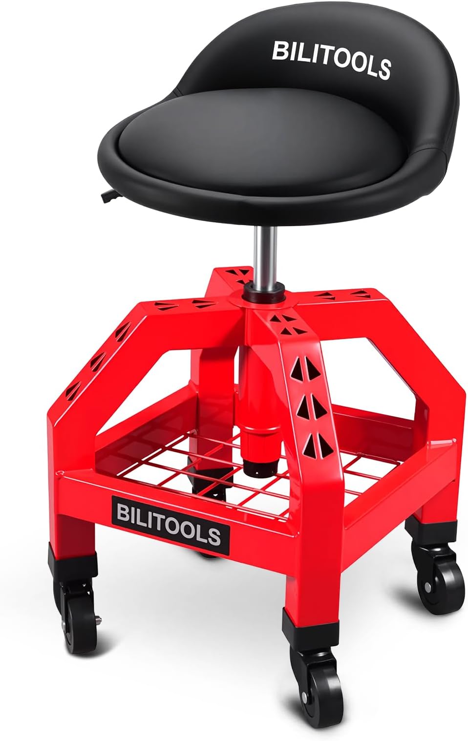 Amazon.com: BILITOOLS Heightened Rolling Shop Stools with Wheels 26-33 ...