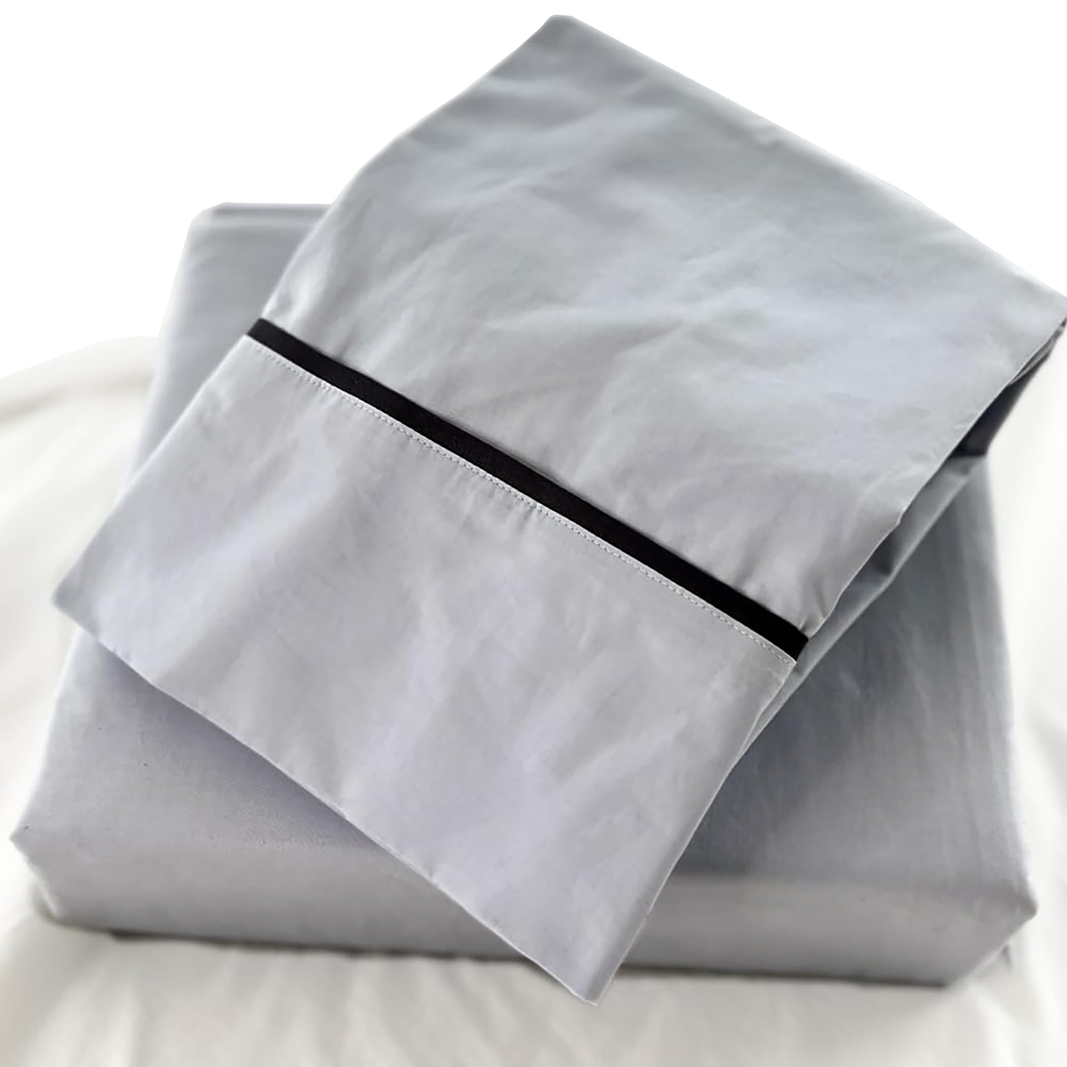 Amazon.com: Semi-Fitted Flat Top Sheet Set | Organic Cotton No-Tuck ...