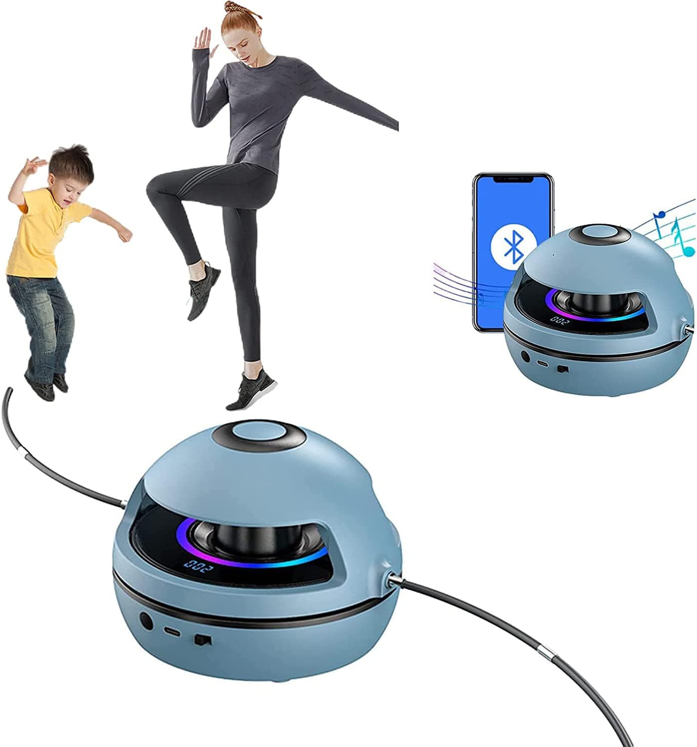SRIKEKL Music Jump Rope Machine, Intelligent Automatic Electric Rope ...