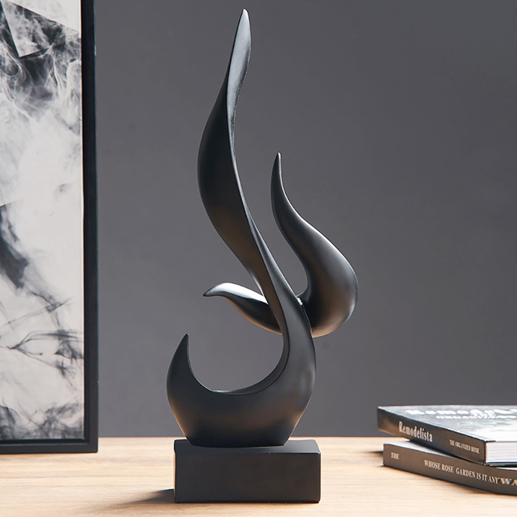 Octdays Abstract Statue Sculpture Decorations Modern Black Sculptures ...