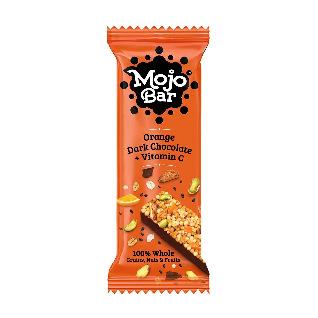 Mojo Bar Energy Bars Orange Dark Chocolate & Vitamin C | 100% Whole ...