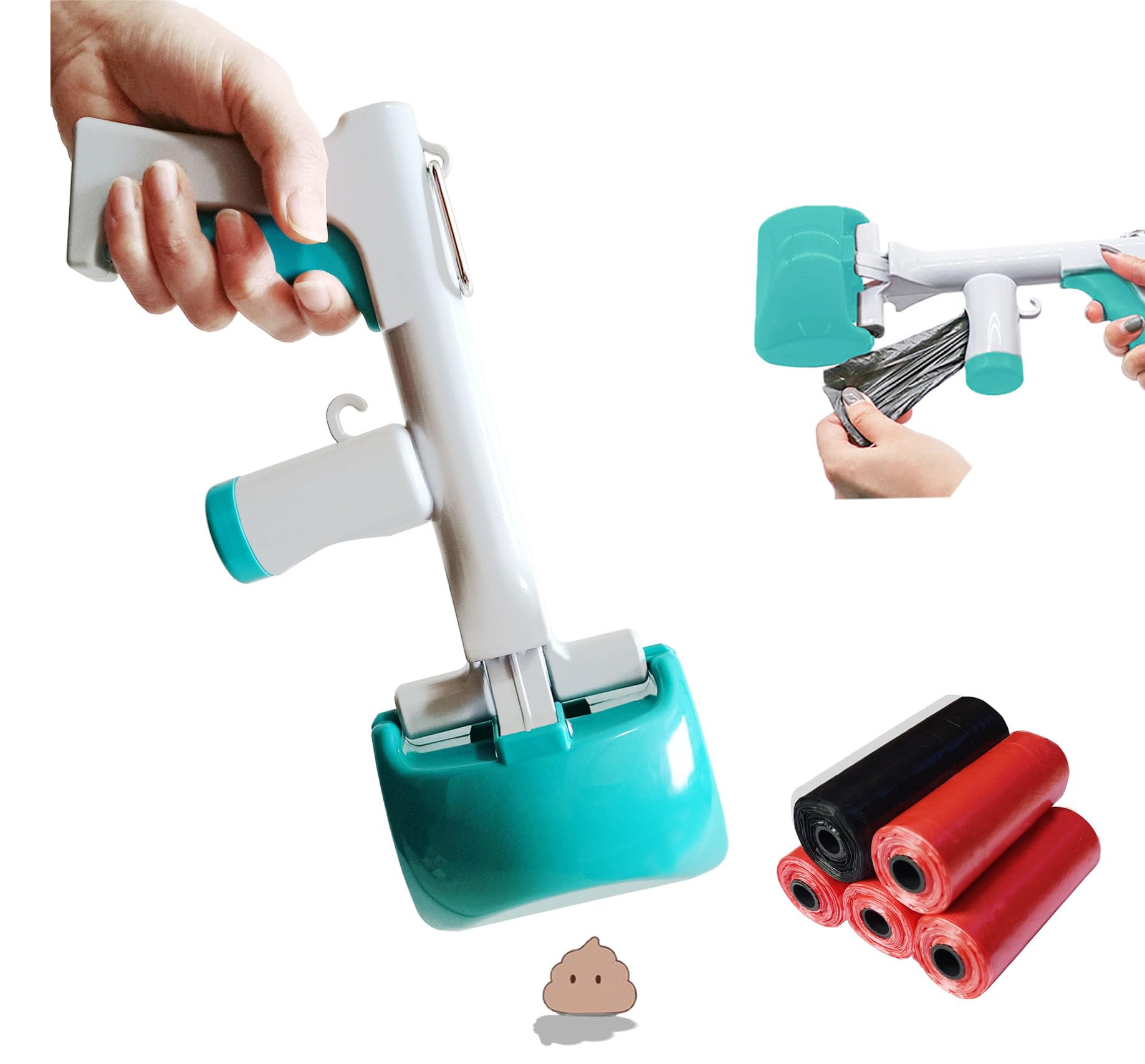 kuivoo Pet Pooper Scooper Sets, Portable Dog Cat Poop Scoop with Poo ...