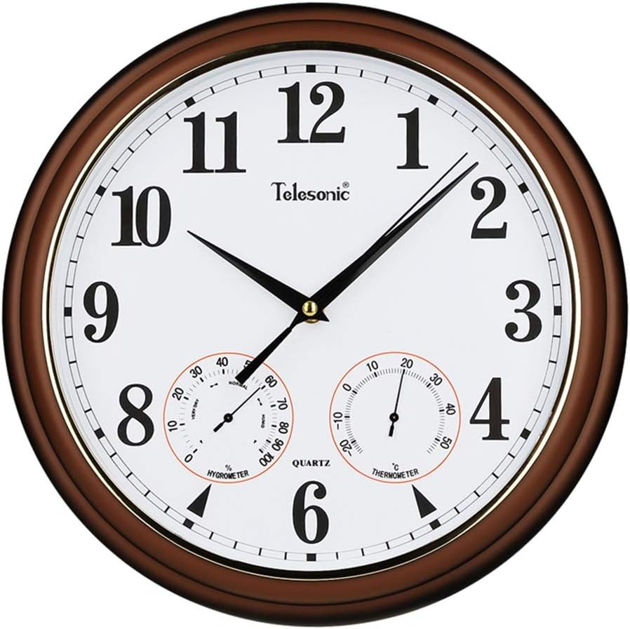 Amazon.com: Wall Clock. 13-inch Mute Non-tick Quartz, Modern Retro ...