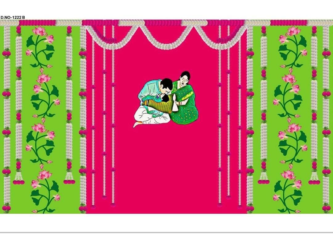 VINAYAKAMART Cradle Ceremony Decoration Cloth - Barasala Function Size ...