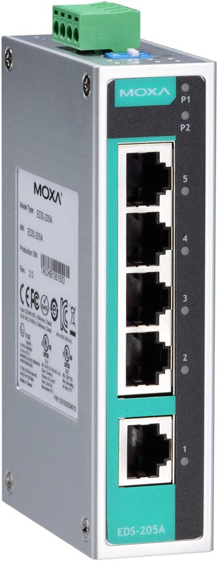 MOXA EDS-205A UNMANAGED ETHERNET SWITCH : Amazon.ca: Electronics
