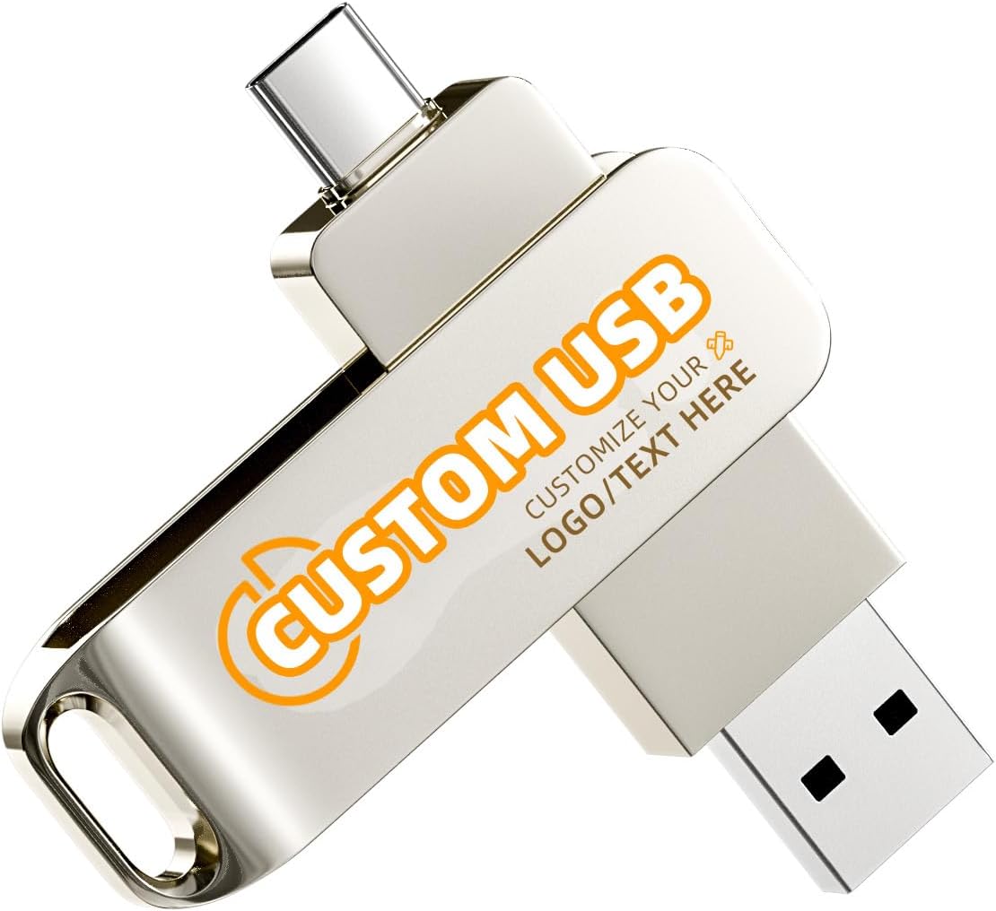 Amazon.com: Bilious Custom Personalized USB C Flash Drive 32GB/64GB ...