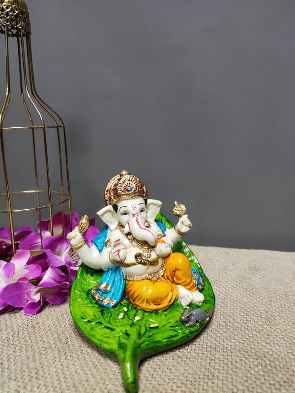 Buy PRATIMA Vastu Green Pan Patta Lord Ganesha Idol for Gift/Home/Car ...