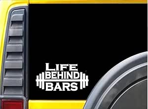 Amazon.com: Life Behind Bars K791 8 inch Sticker lifting gym decal ...