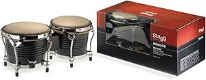 Amazon.com: Stagg BW-200-BK Bongos latinos de madera : Instrumentos ...