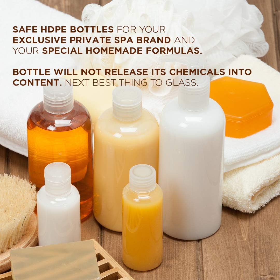 25 botellas blancas vacías de polietileno de alta densidad de 8 onzas ...