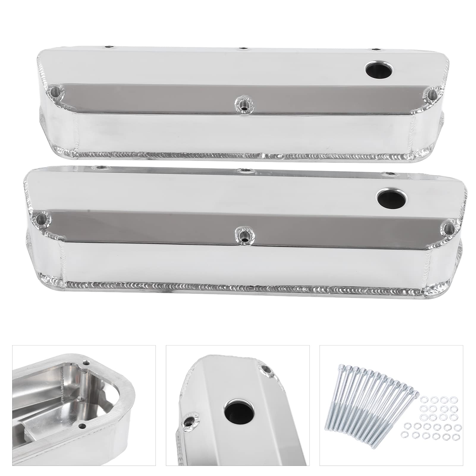 289 302 351W Covers SHLPDFM Valve Covers - Satin Aluminum Tall Covers ...