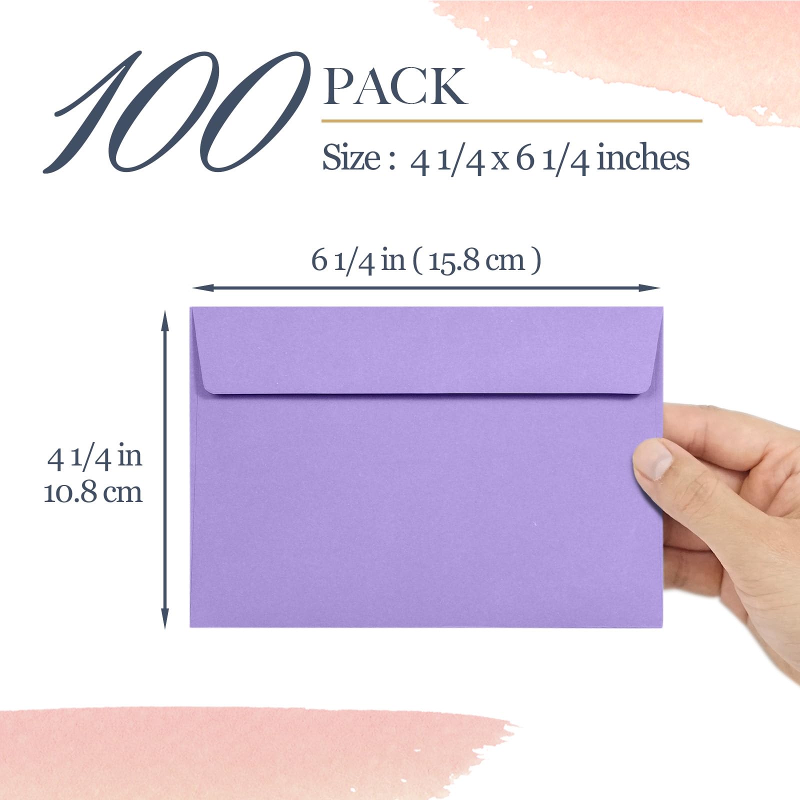Snapklik.com : A4 Envelopes, 100-Pack Colored Envelopes 4x6, Envelopes ...
