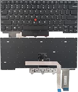 Amazon.com: Tiugochr Laptop Replacement US Layout with Pointing Keyboard for Lenovo Thinkpad E14 ...