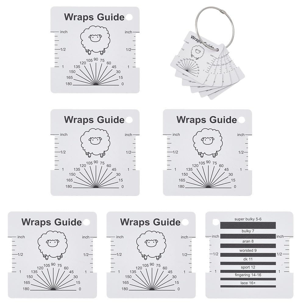 Amazon.com: NBEADS 6 Pcs Knitting Gauge Rulers, Square Plastic Knitting ...