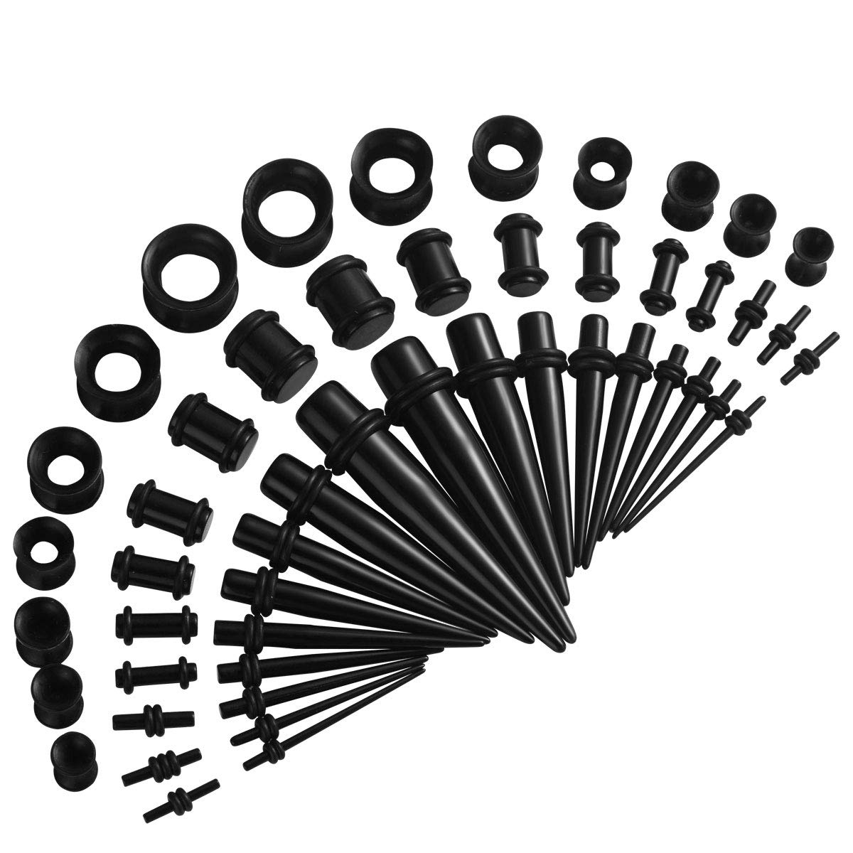 Buy JDXN Acrylic Ear Stretching Kit Tapers Plugs Silicone Tunnels ...