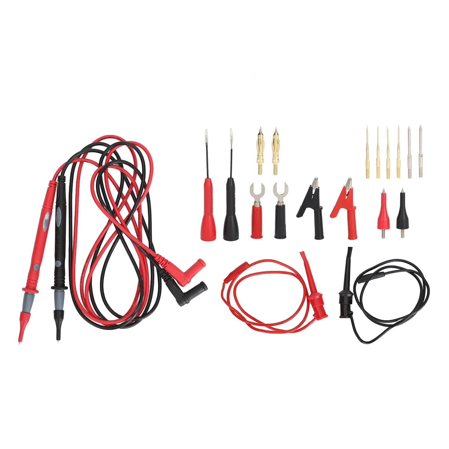 20 Pcs Multimeter Test Leads Kit, Test Probes, Crocodile Clips, Test ...