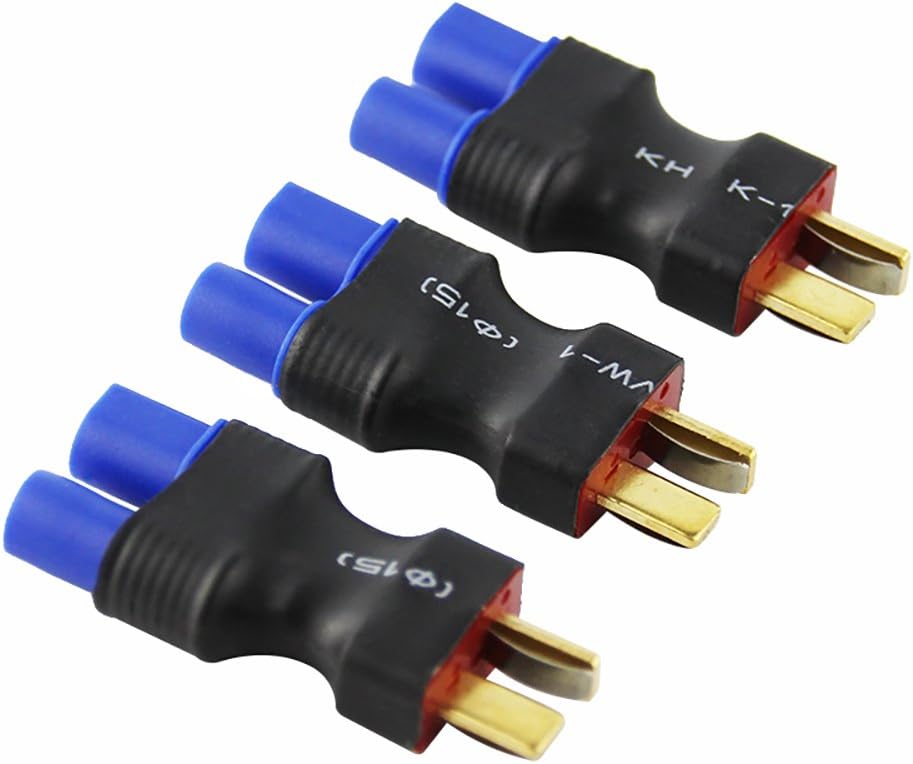 Amazon.com: OliYin 3pcs Male T-Plug to Female EC3 Losi Connector ...
