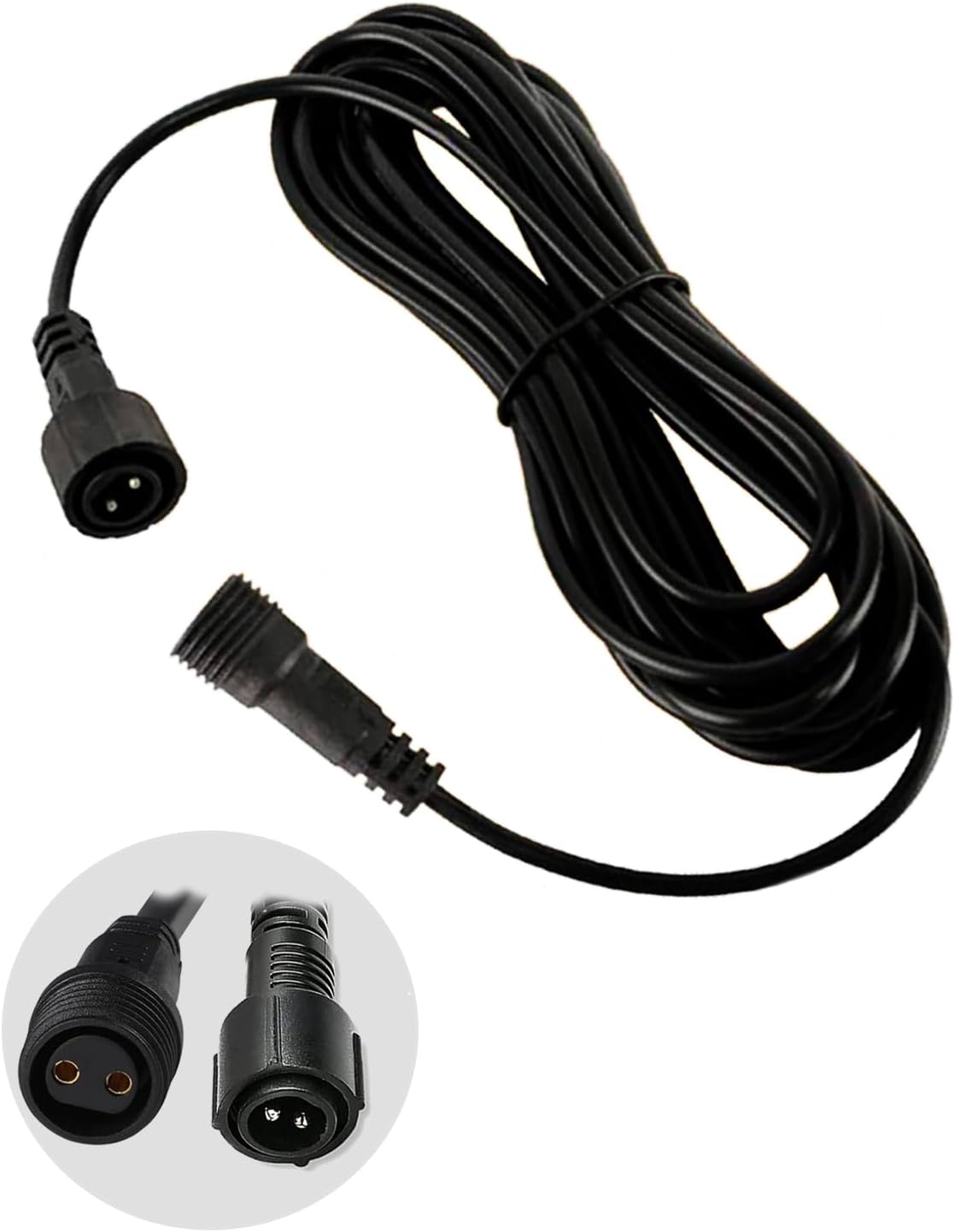 Joysing Christmas Fairy Lights Extension Cable - 2 Pin, 3M Waterproof ...