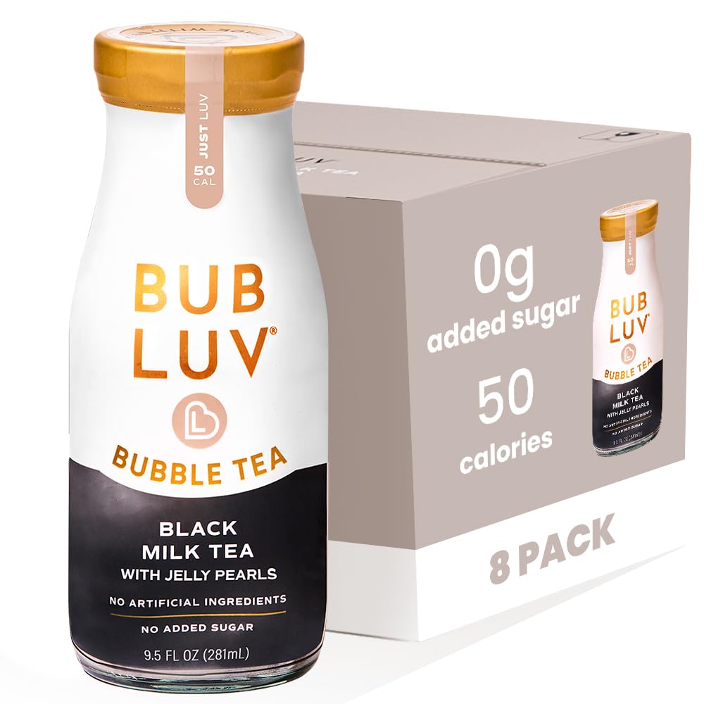 Amazon.com: BUBLUV Low Sugar Bubble Tea - Black Milk Tea with Low-Carb ...