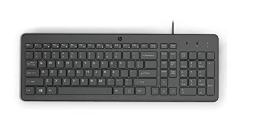 HP 150 Wired Keyboard, Quick, Comfy and Ergonomically Design, 12Fn ...