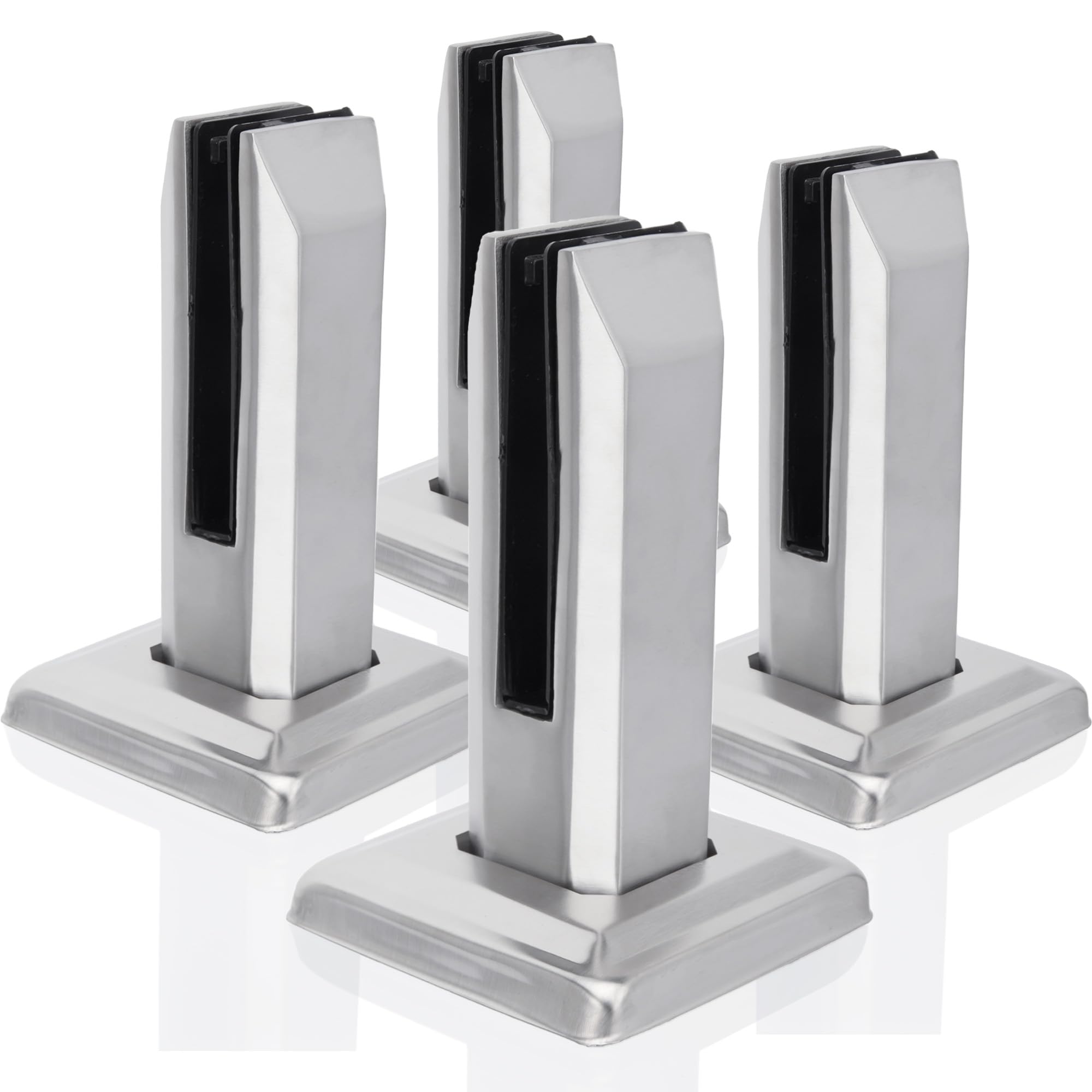 4PCS 304 Stainless Steel Square Glass Spigots Pool Fence Spigot Clamp ...