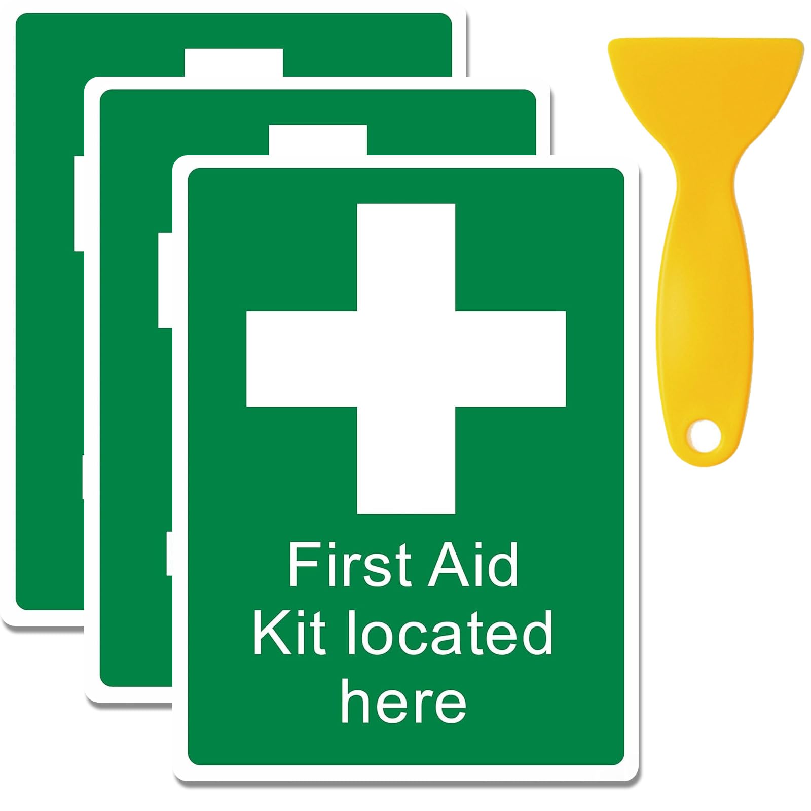 Leogony 3Pcs First Aid Sign, First Aid Box Sticker Health and Safety ...