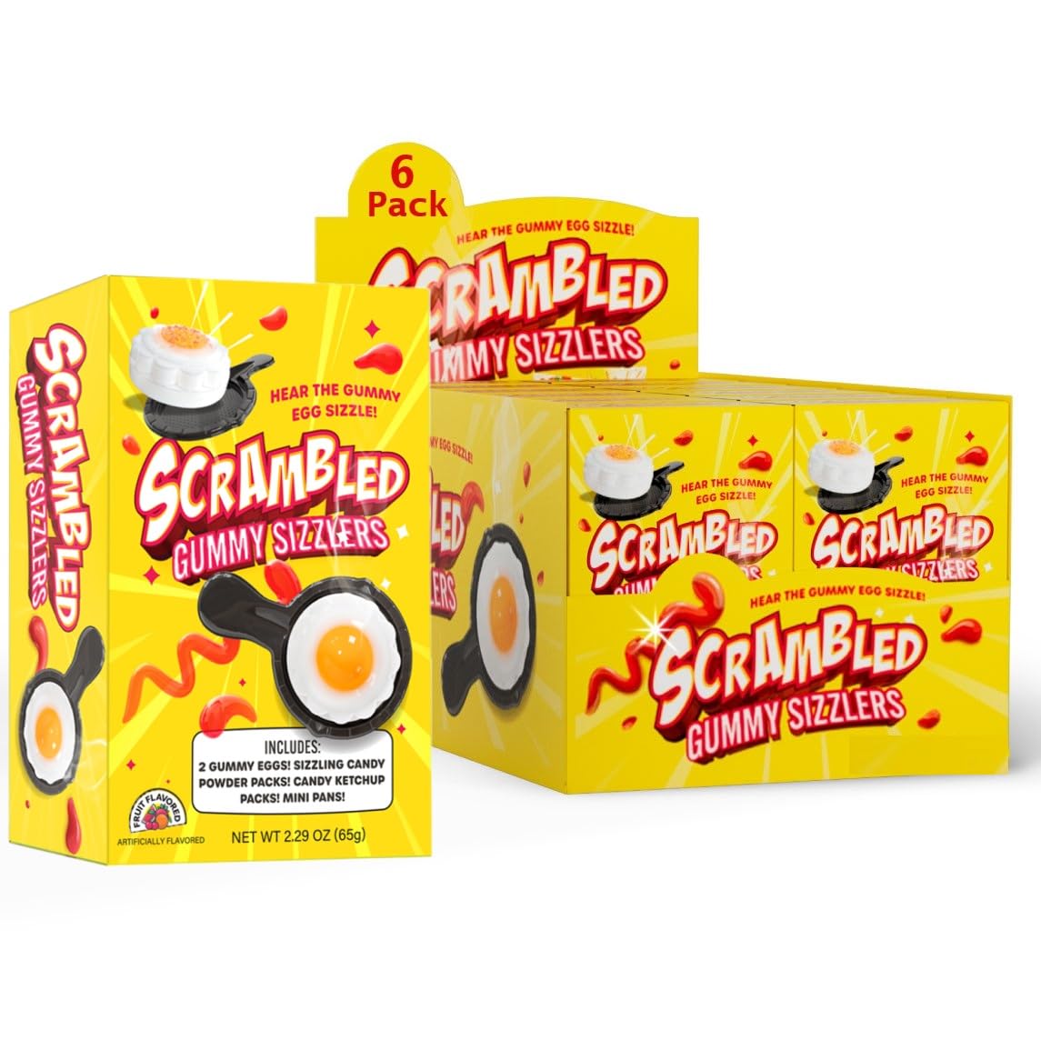 Amazon.com: THAT'S SWEET! Candy Scrambled Eggs Gummy Sizzlers,Easter ...