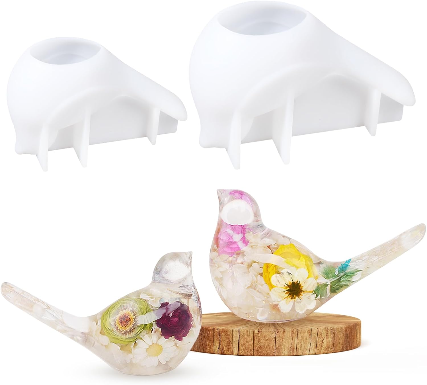 Amazon.com: YBEATY 2 PCS Bird Silicone Molds 3D Birds Epoxy Resin Mold ...