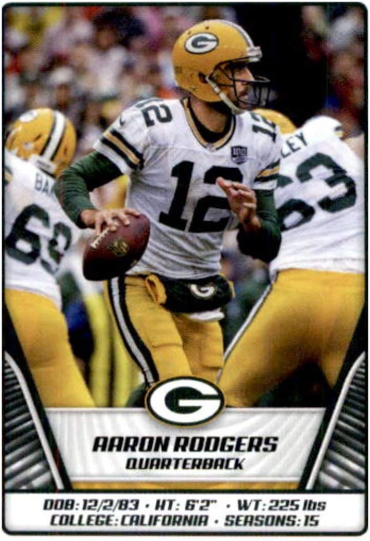 Amazon.com: 2019 Panini NFL Stickers Football #387 Aaron Rodgers Green ...