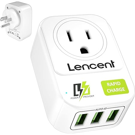 Amazon.com: Wall Charger, USB Plug Adapter Outlet Extender, TESSAN 3 ...