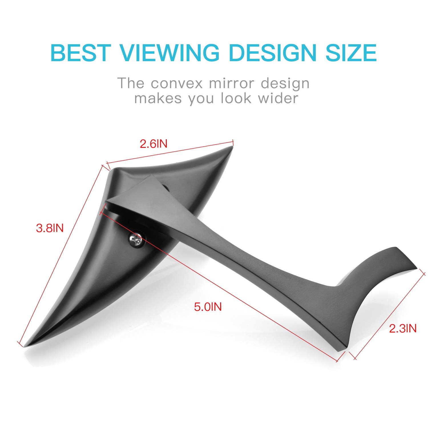 Snapklik.com : MZS Motorcycle Mirrors 10MM 8MM, Universal Handlebar ...