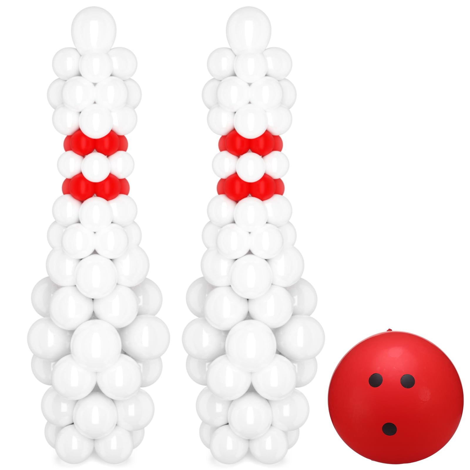 Amazon.com: Rotatingpals 2 Sets Giant Bowling Set Balloon Include Pins ...