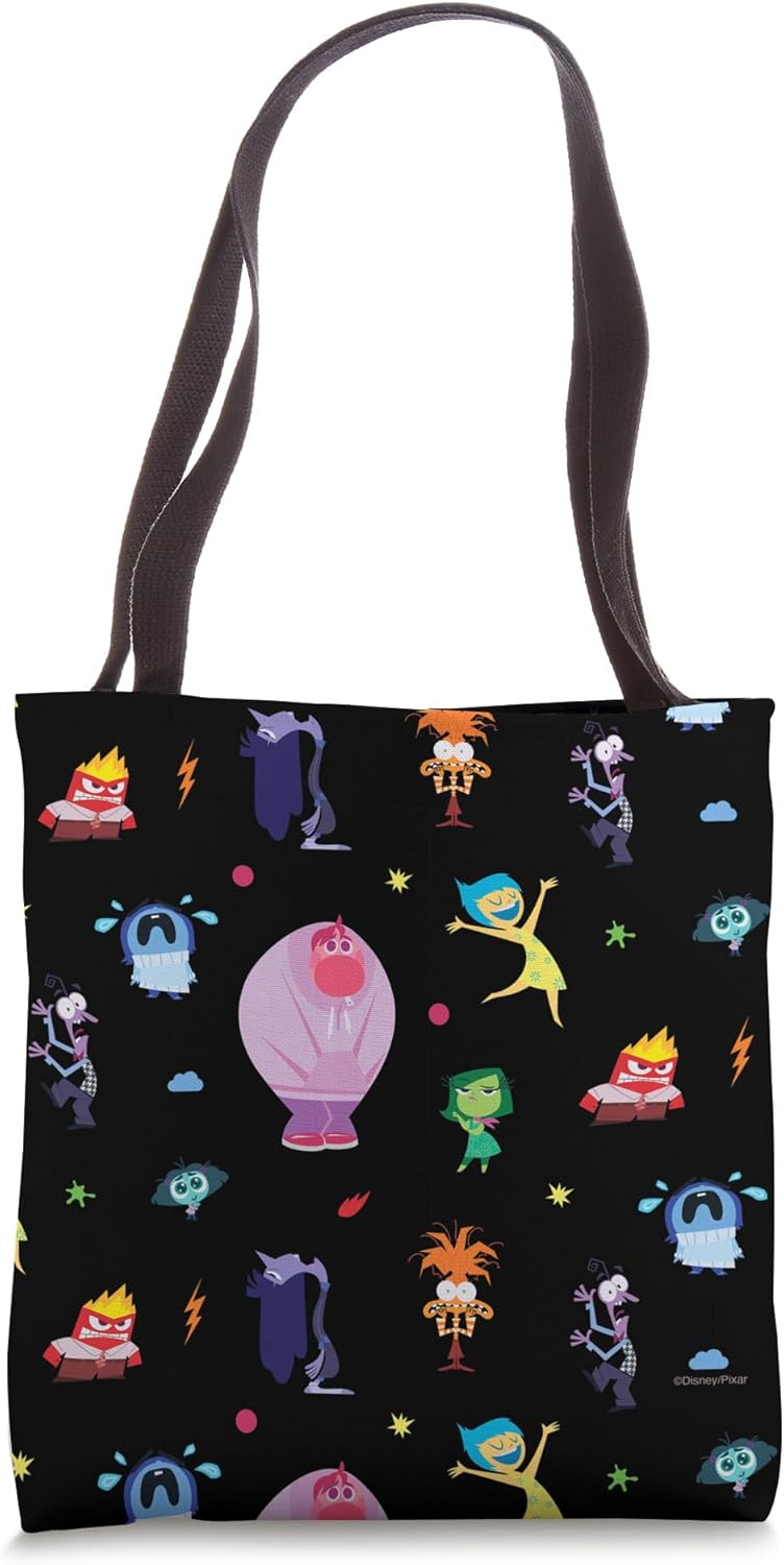 Amazon.com: Disney and Pixar’s Inside Out 2 Emotions Pattern Tote Bag ...