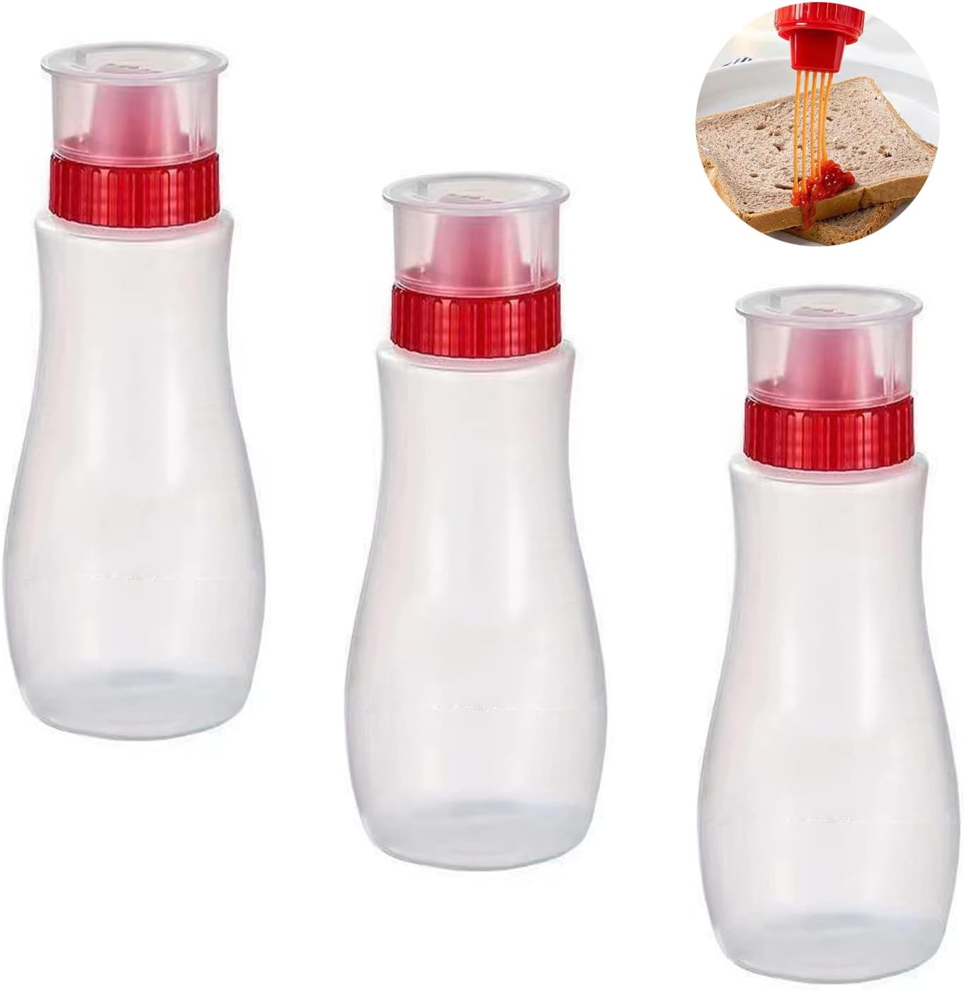 Amazon.com: GEOOT Porous Condiment Squeeze Bottles, 3 Pack 13 oz ...