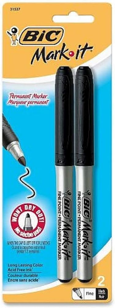 Amazon.com : BIC GPMU11BK Marking Ultra-Fine Tip Permanent Marker ...