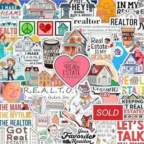 Amazon.com: 100Pcs Realtor Stickers for Laptop & Water Bottles, Real ...