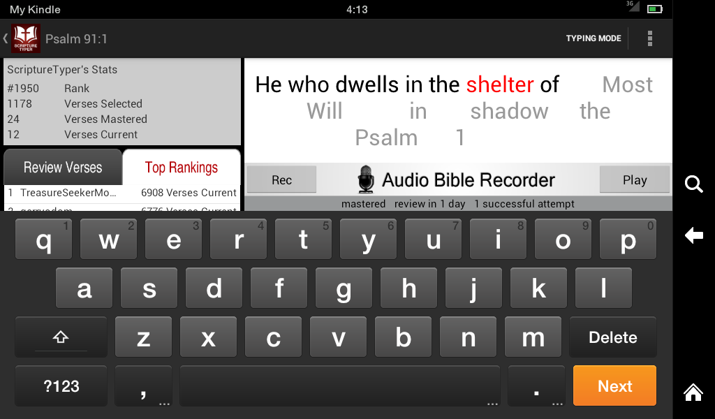 Scripture Typer - Bible Memory - App on Amazon Appstore