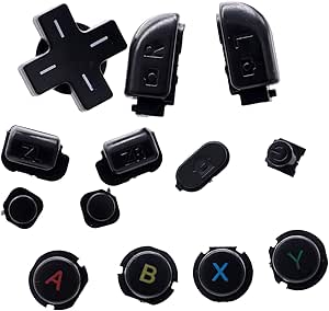 Deal4GO Juego de botones ABXY LR/ZL/ZR/Home/Start/Power/Select para ...