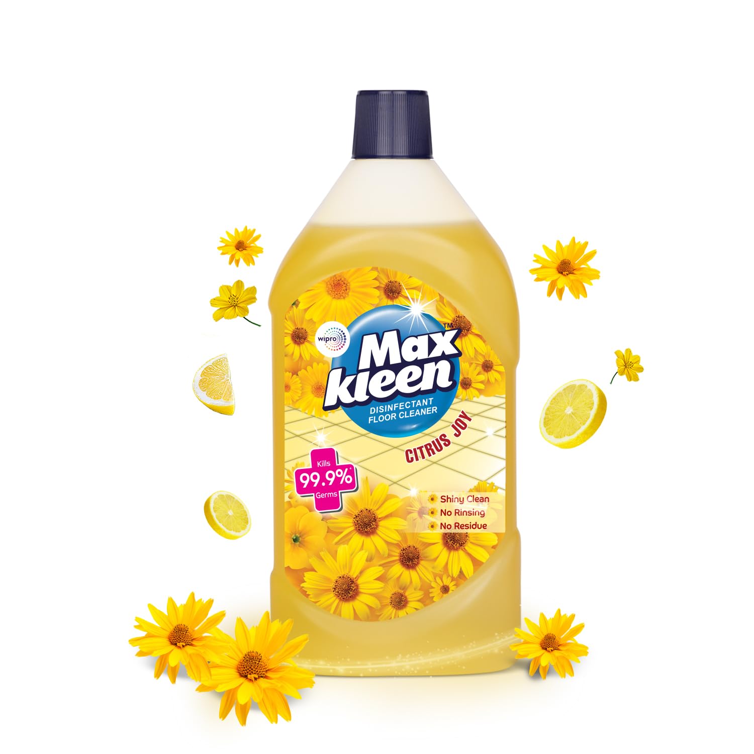 Maxkleen Wipro 1Litre+25% Extra -Citrus Joy Disinfectant Surface ...