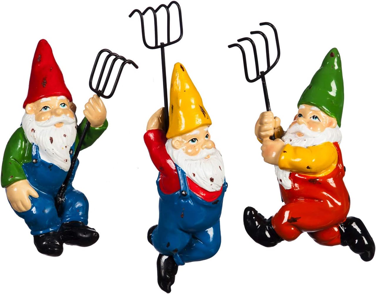 Amazon.com : Evergreen Garden Gnome Pot Percher, Red Hat Décor for ...