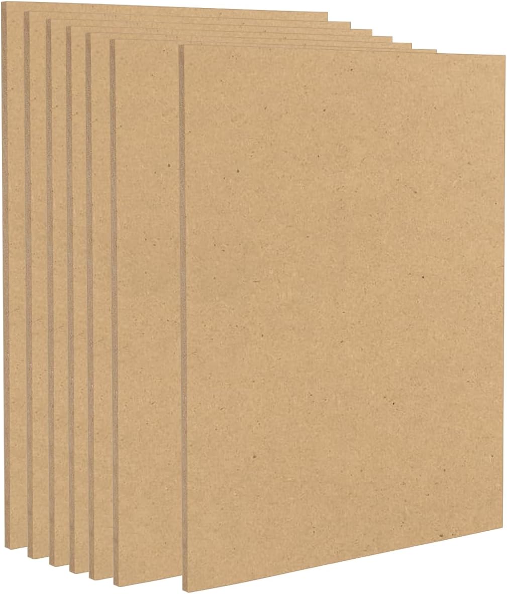 Wonninek 7PCS 40 x 30cm MDF Wood Boards 3mm Thick Wood DIY Craft ...