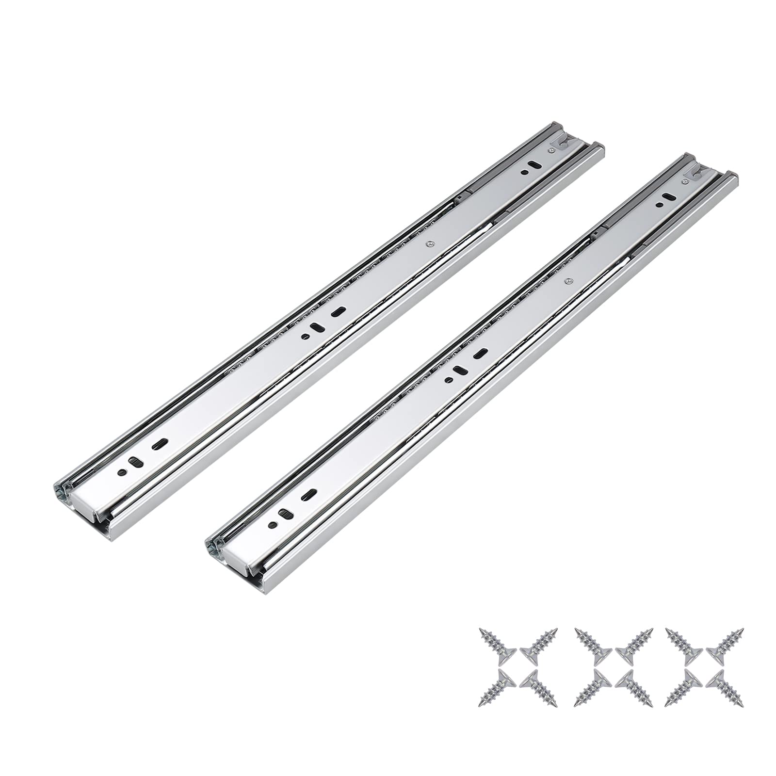 Knobonly 10 Pair Side Mount Drawer Slides 20 Inch, Sliver Soft Close ...